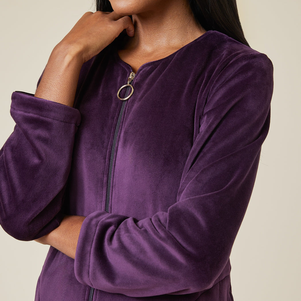 Serenity Shear Mink Zip Robe | SHOP BAZAAR