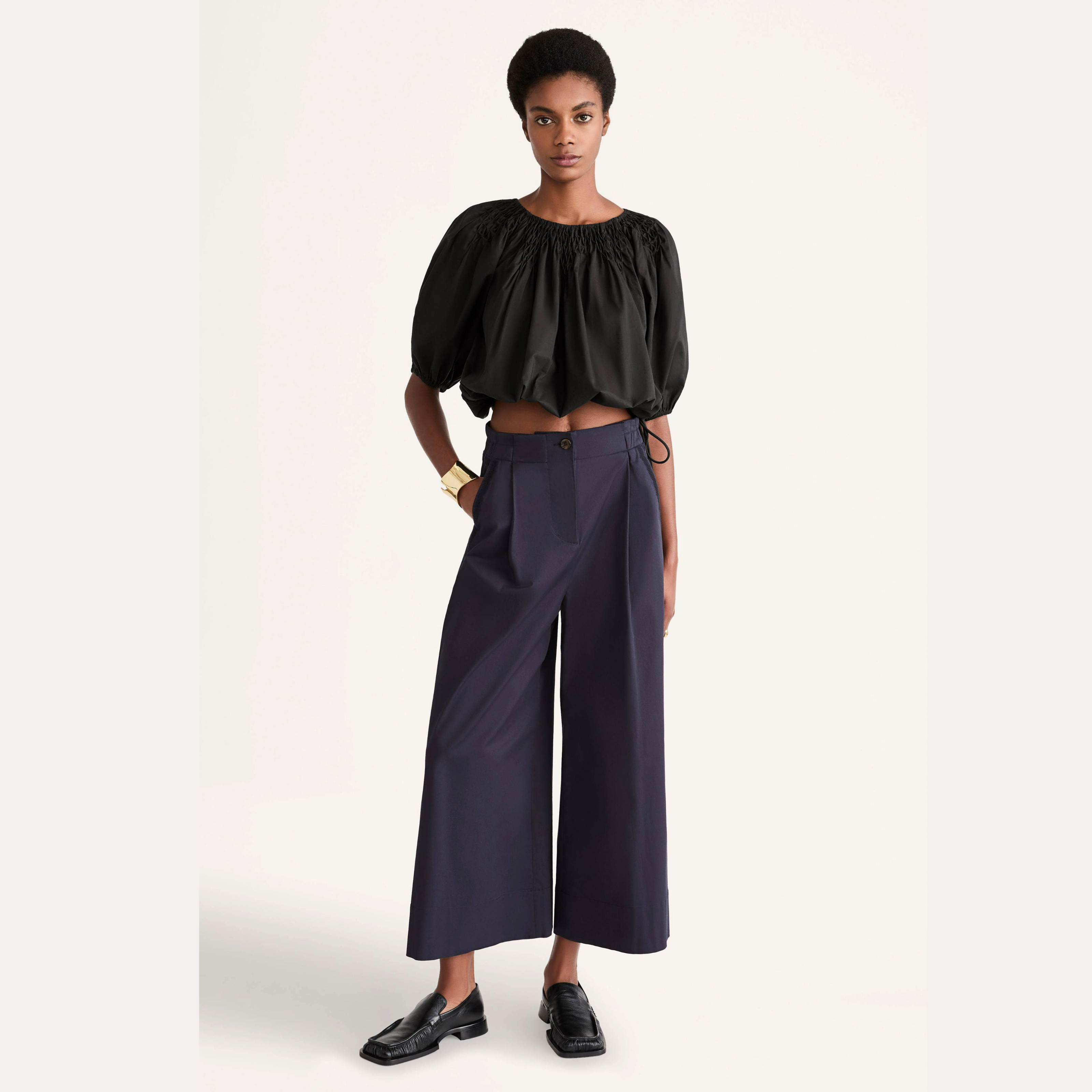 Lotus Top - Black | SHOP BAZAAR