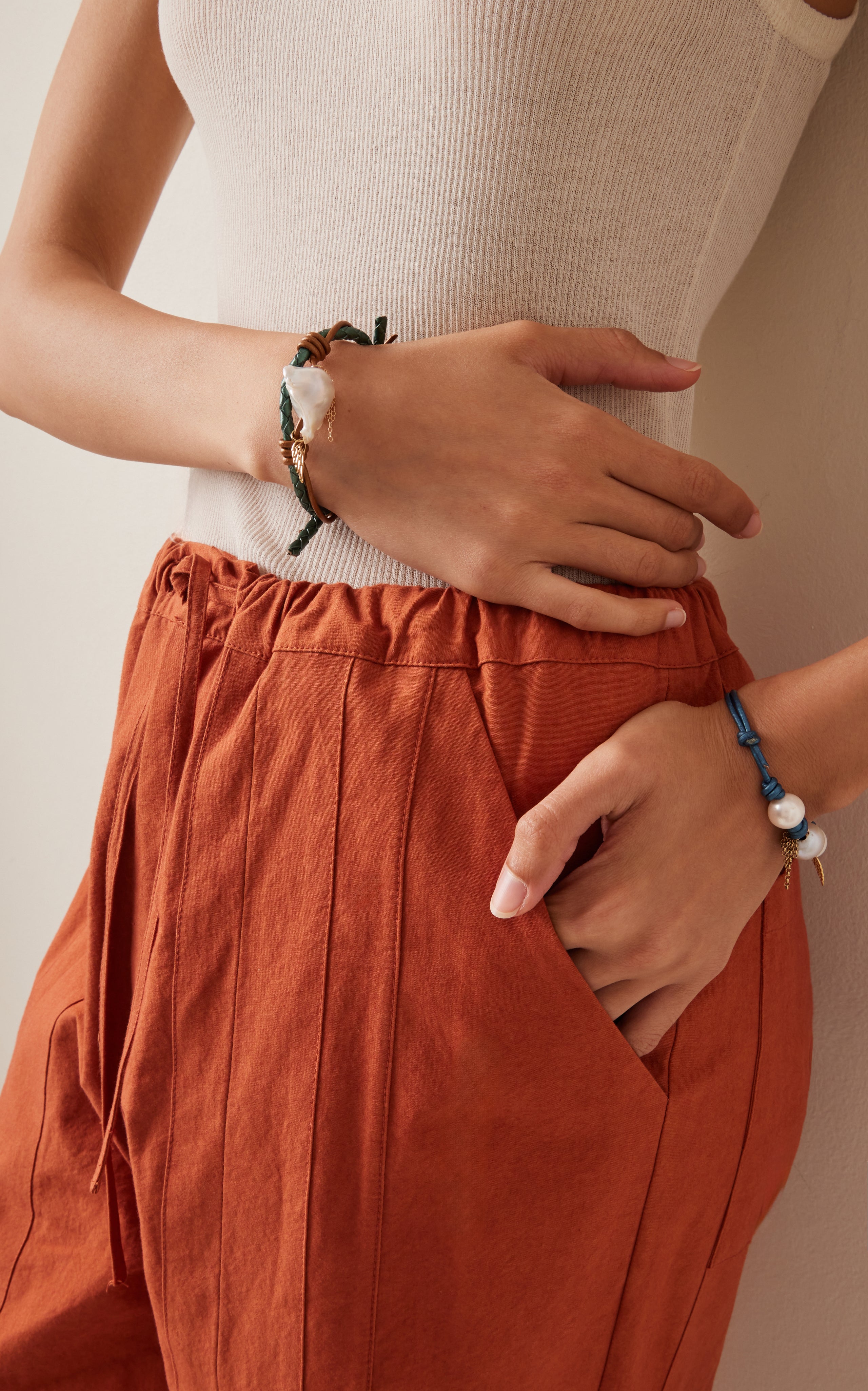 Shimmering Angel Baroque Pearl Chain Bracelet | SHOP BAZAAR