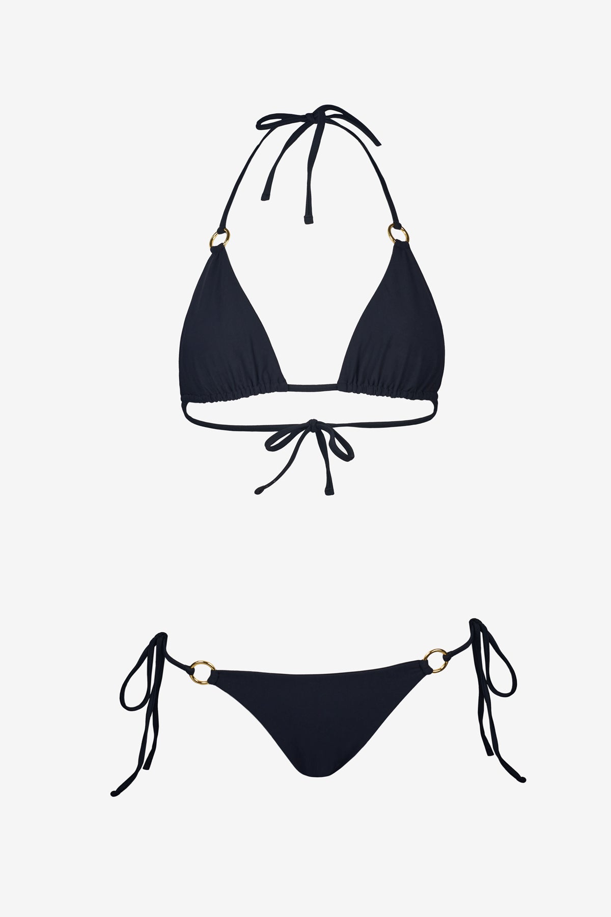 Classic String Bikini in Black - Top | Harper's Bazaar Shop
