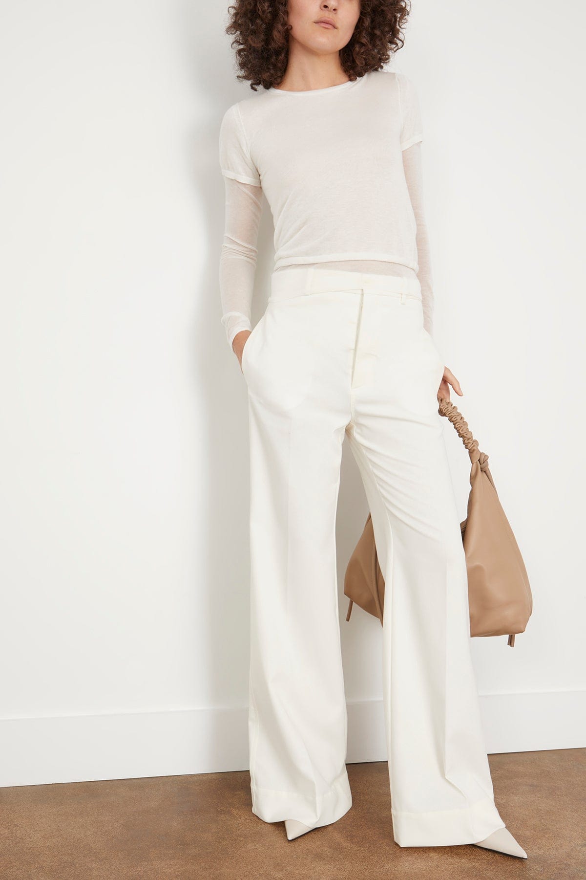 Layered Knit Tee - Talc | SHOP BAZAAR