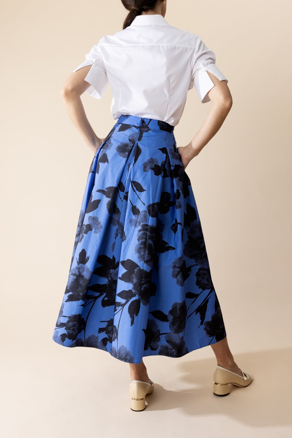 Pleated Volume Midi Skirt | SHOP BAZAAR