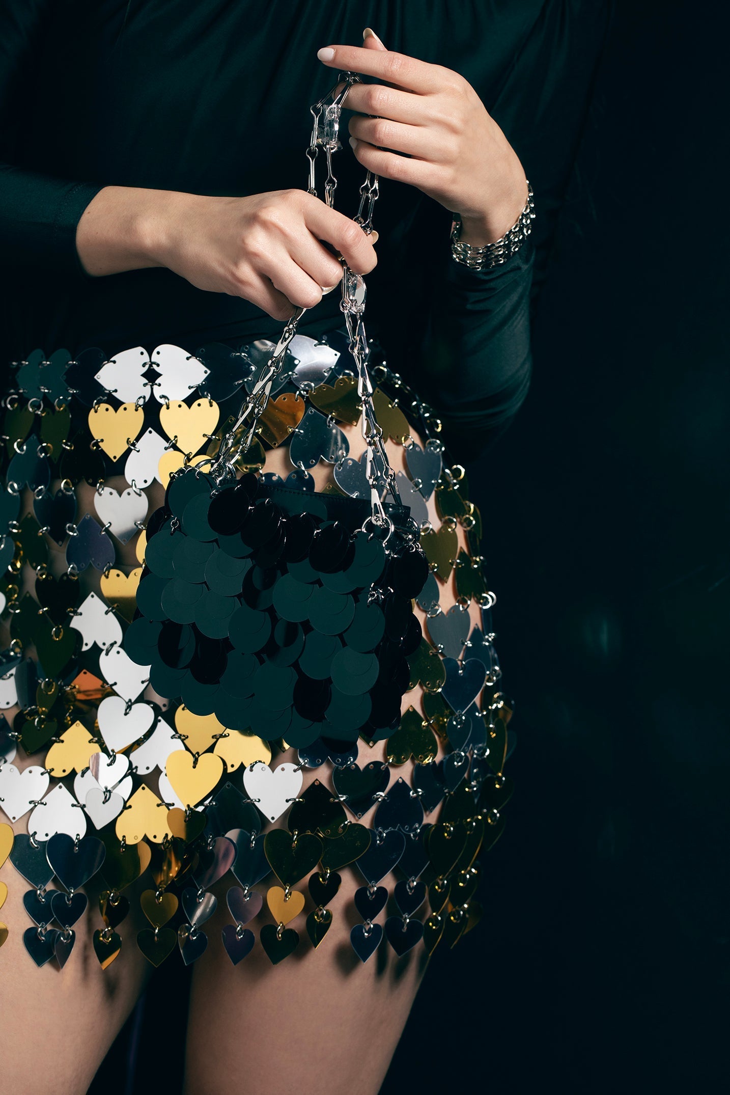 Black Sparkle Nano Handbag | SHOP BAZAAR
