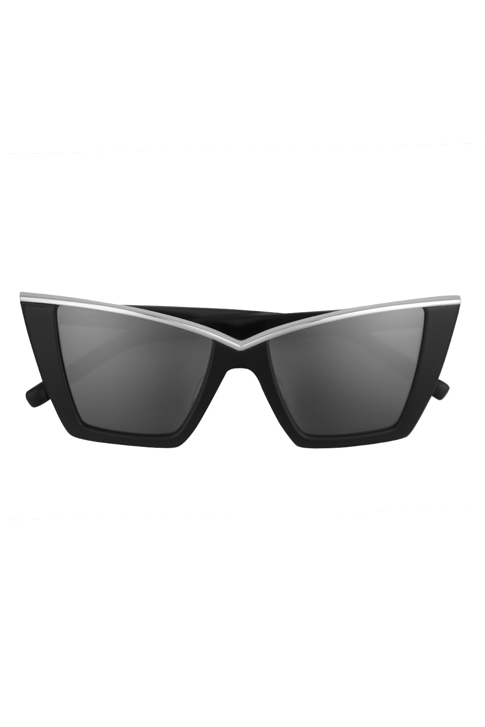 Retro Cat Eye Sunglasses Black Silver Shop Bazaar