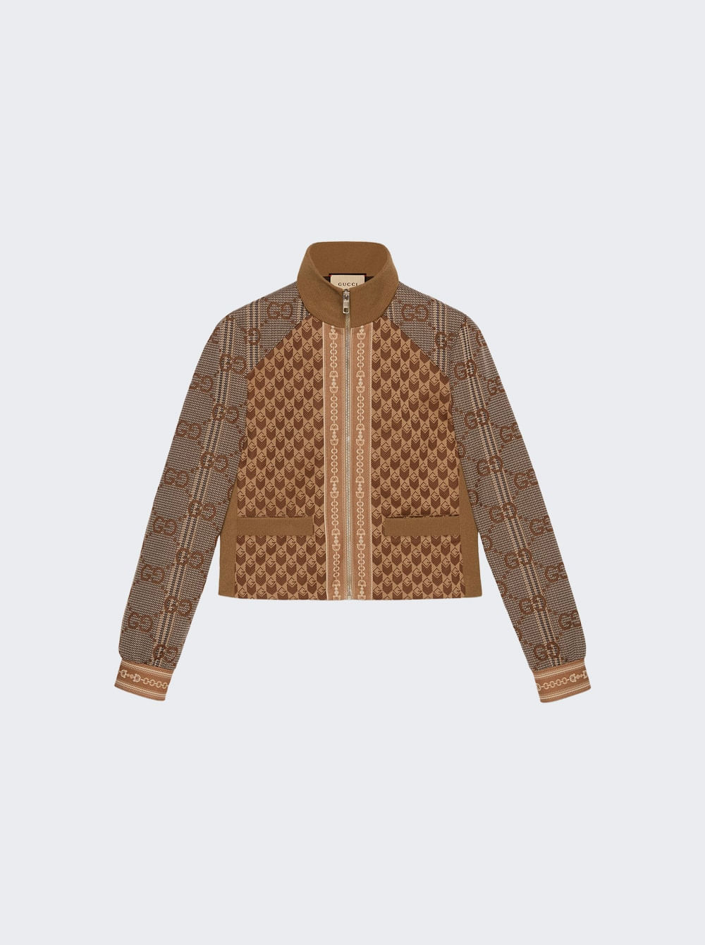 Rhombus Jersey Jacquard Zip Jacket | SHOP BAZAAR