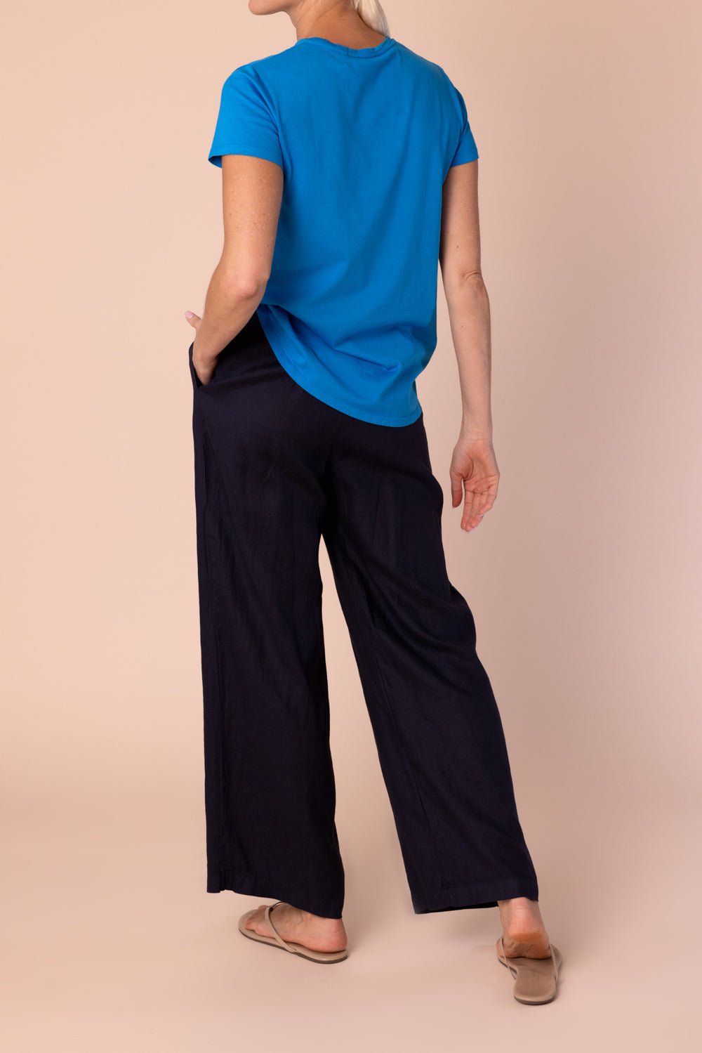 Crew Neck Tee - Sky Blue | SHOP BAZAAR