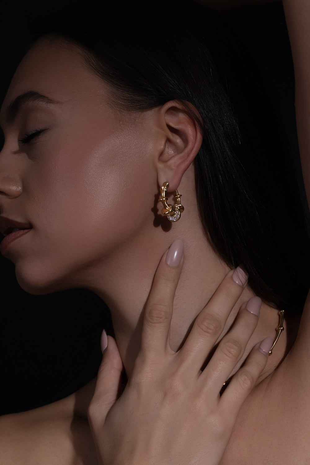 Chrona Diamond Hoop Earrings | SHOP BAZAAR