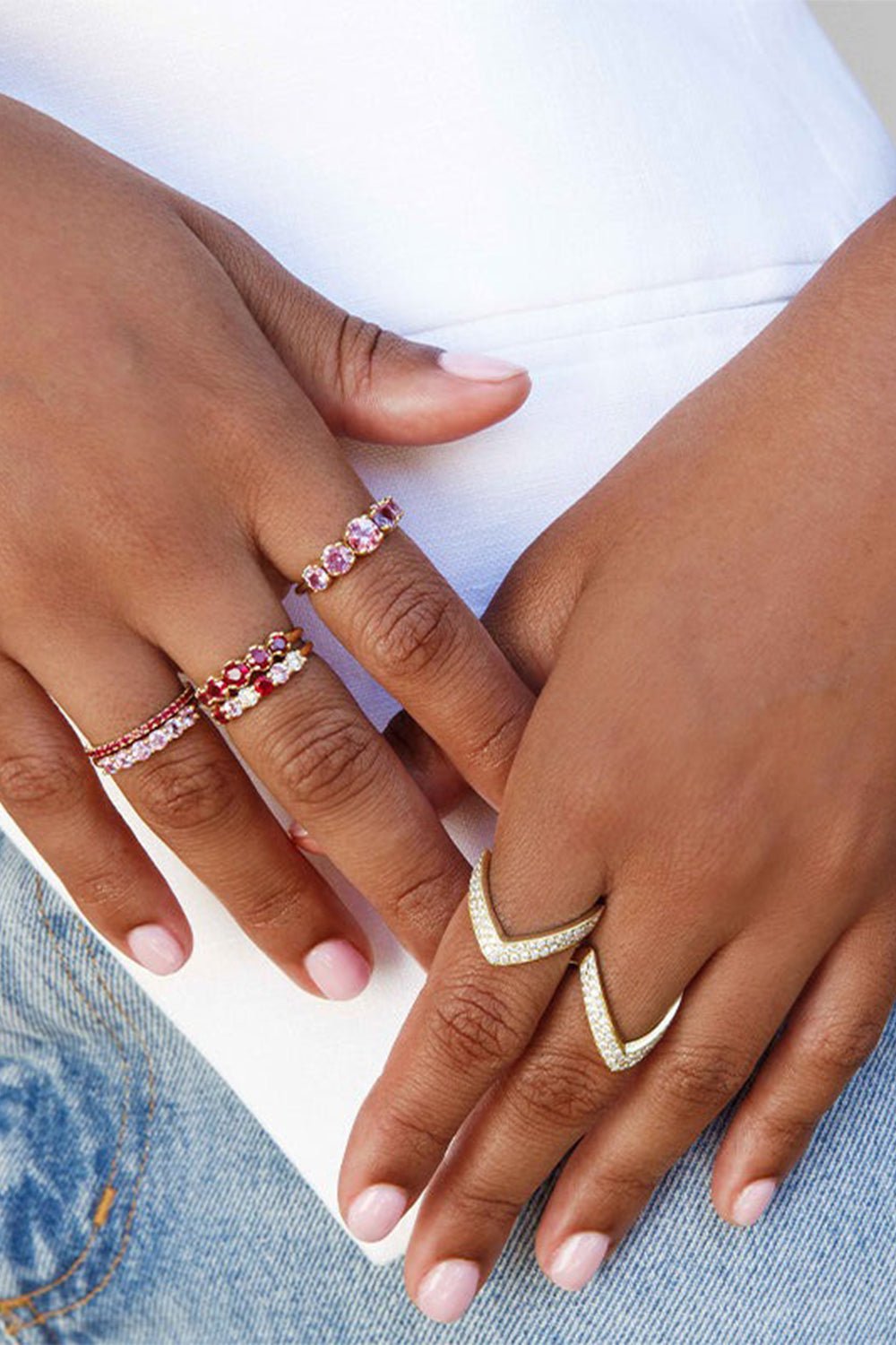 Diamond Pink Sapphire Ruby Ring | SHOP BAZAAR