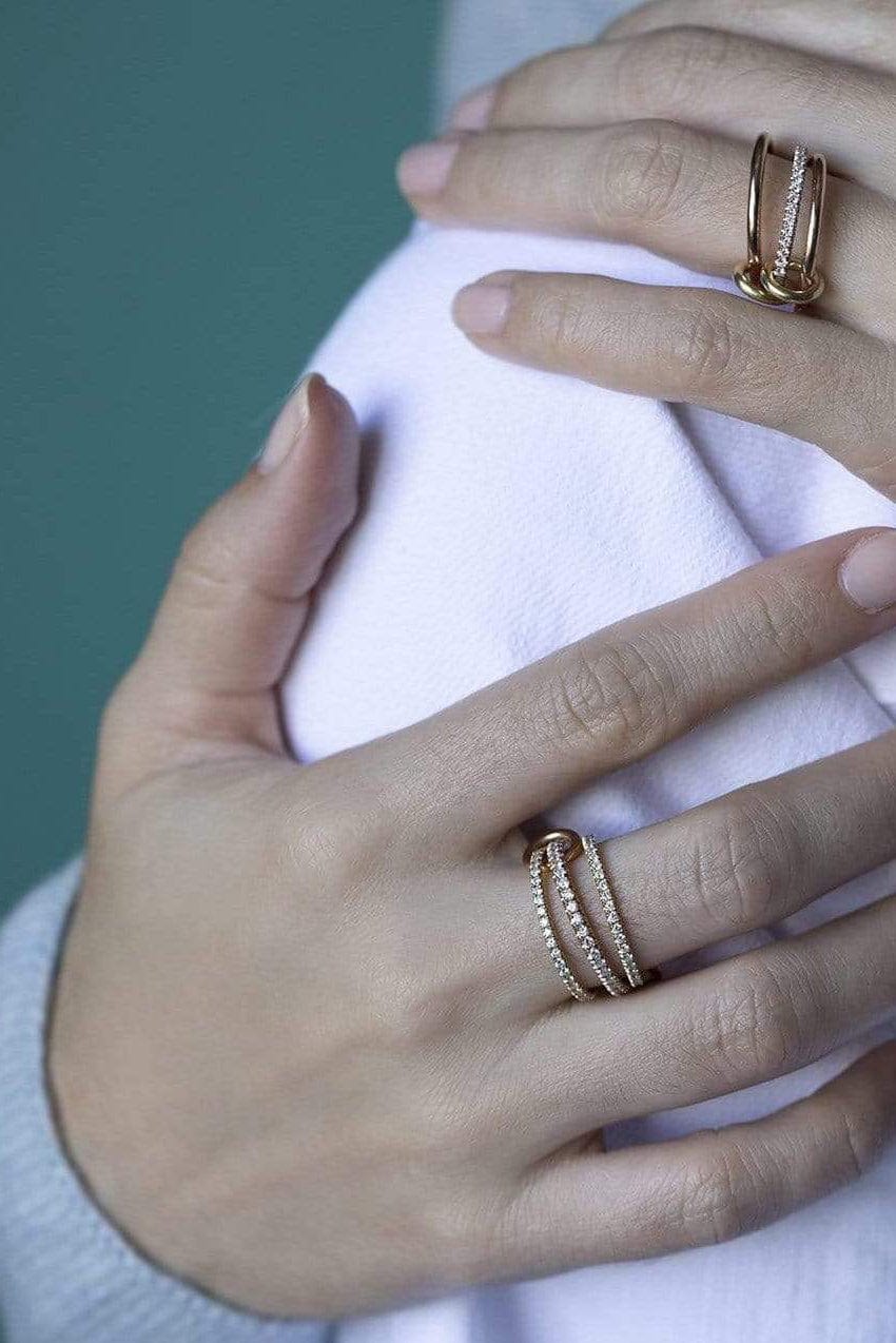 Ursula Diamond 3 Link Rings | SHOP BAZAAR