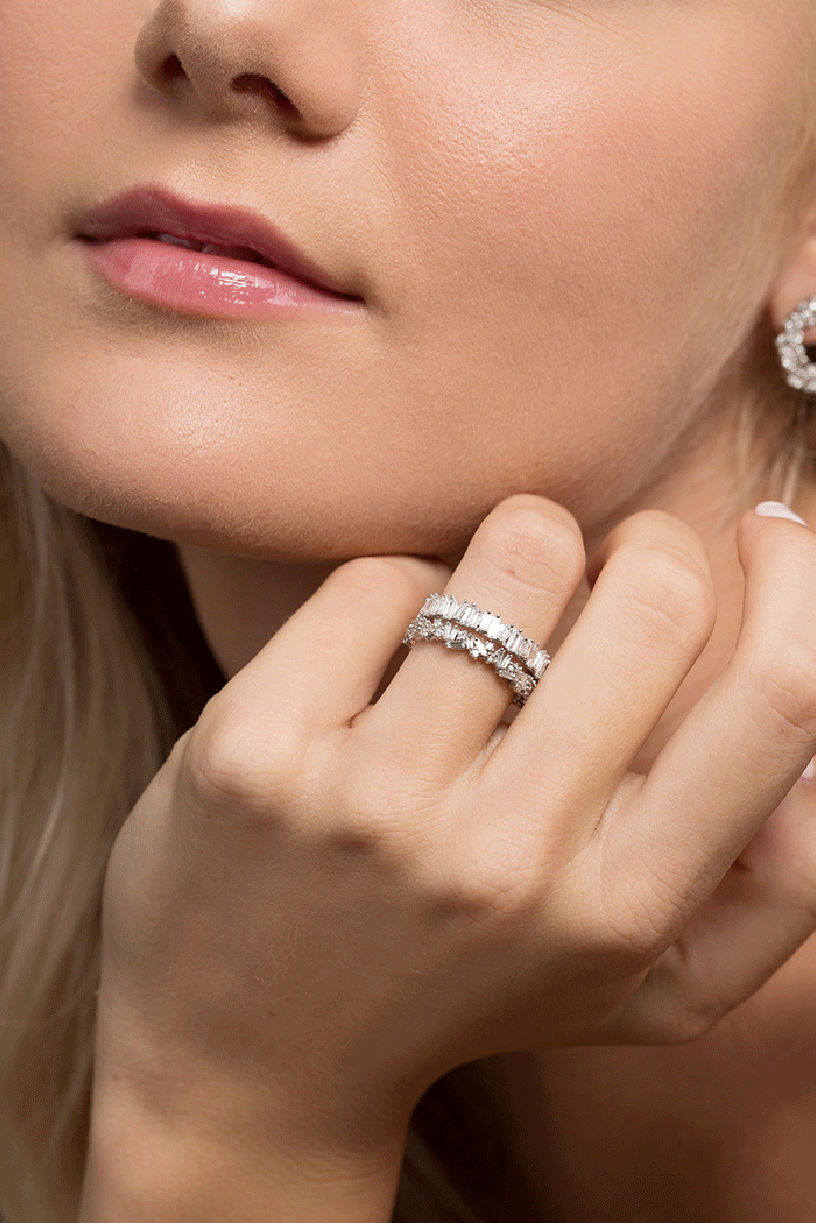 Baguette Diamond Eternity Band | SHOP BAZAAR