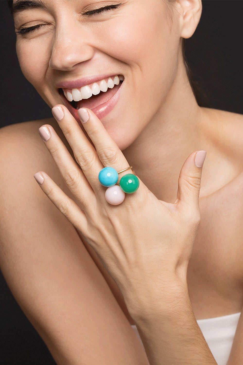 Pink Opal Sphere Ring | SHOP BAZAAR