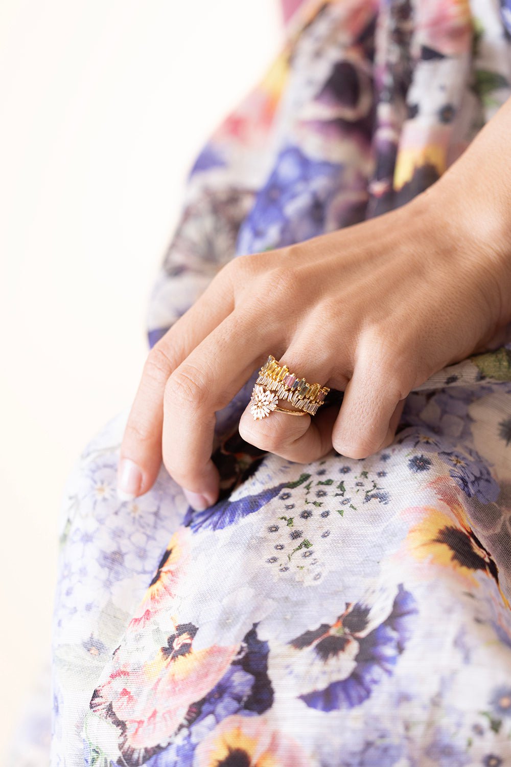 Pastel Double Row Eternity Band | SHOP BAZAAR