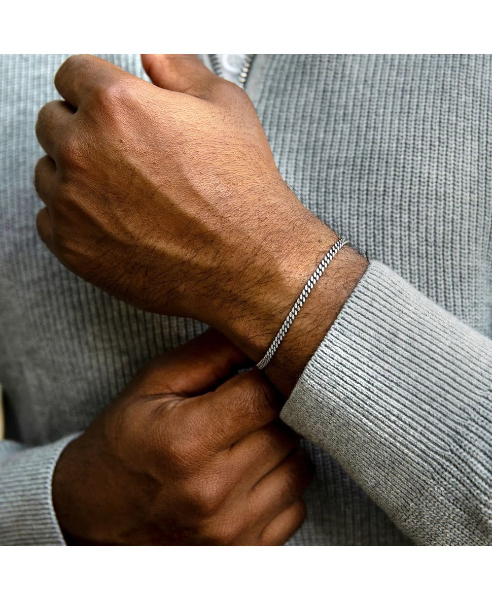 Large 3mm Curb Chain Bracelet | SHOP BAZAAR