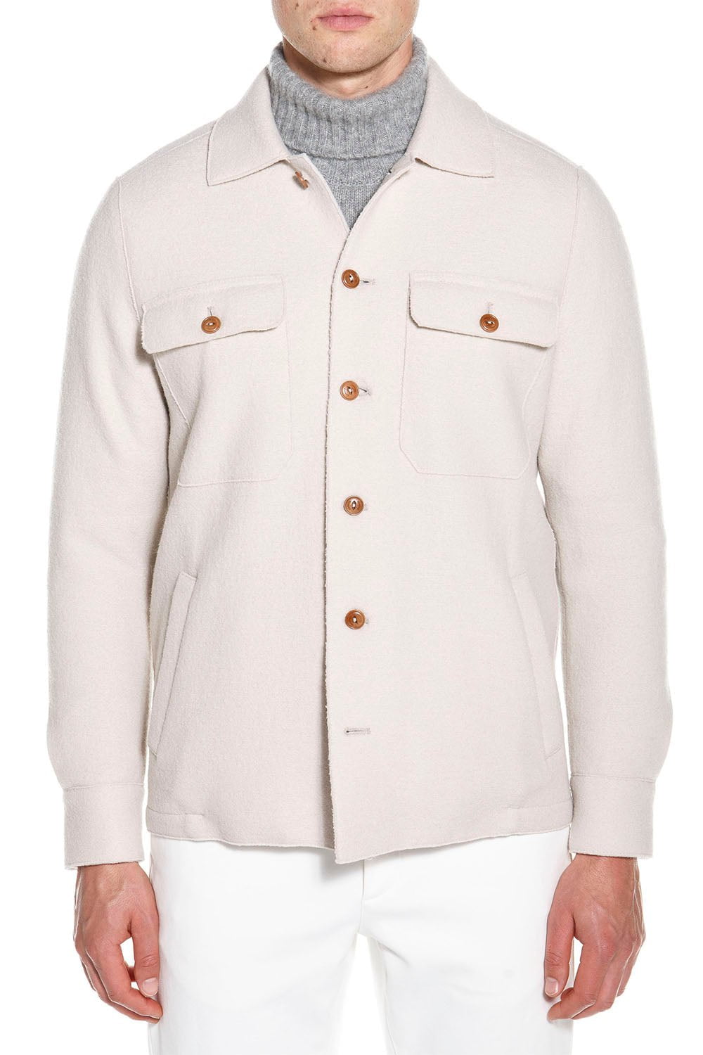 Four Pocket Shirt Jacket - Sand | SHOP BAZAAR