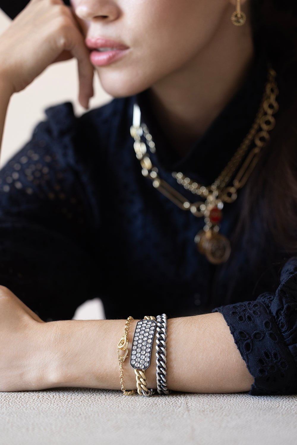 White Diamond Ten Table Bracelet | SHOP BAZAAR