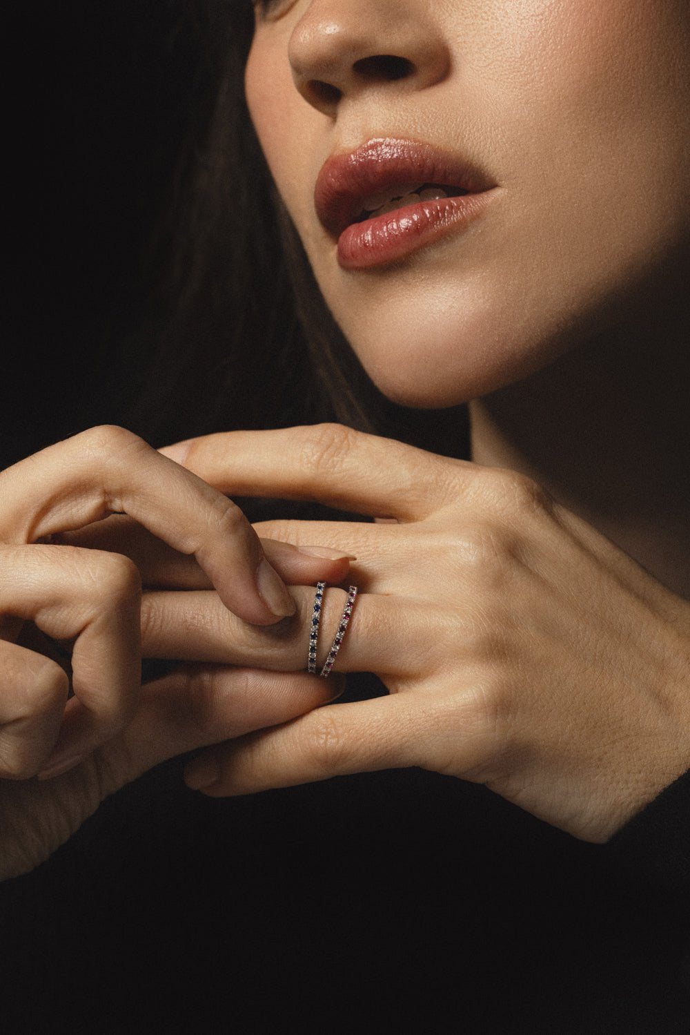 Slim Diamond Blue Sapphire Ring | SHOP BAZAAR