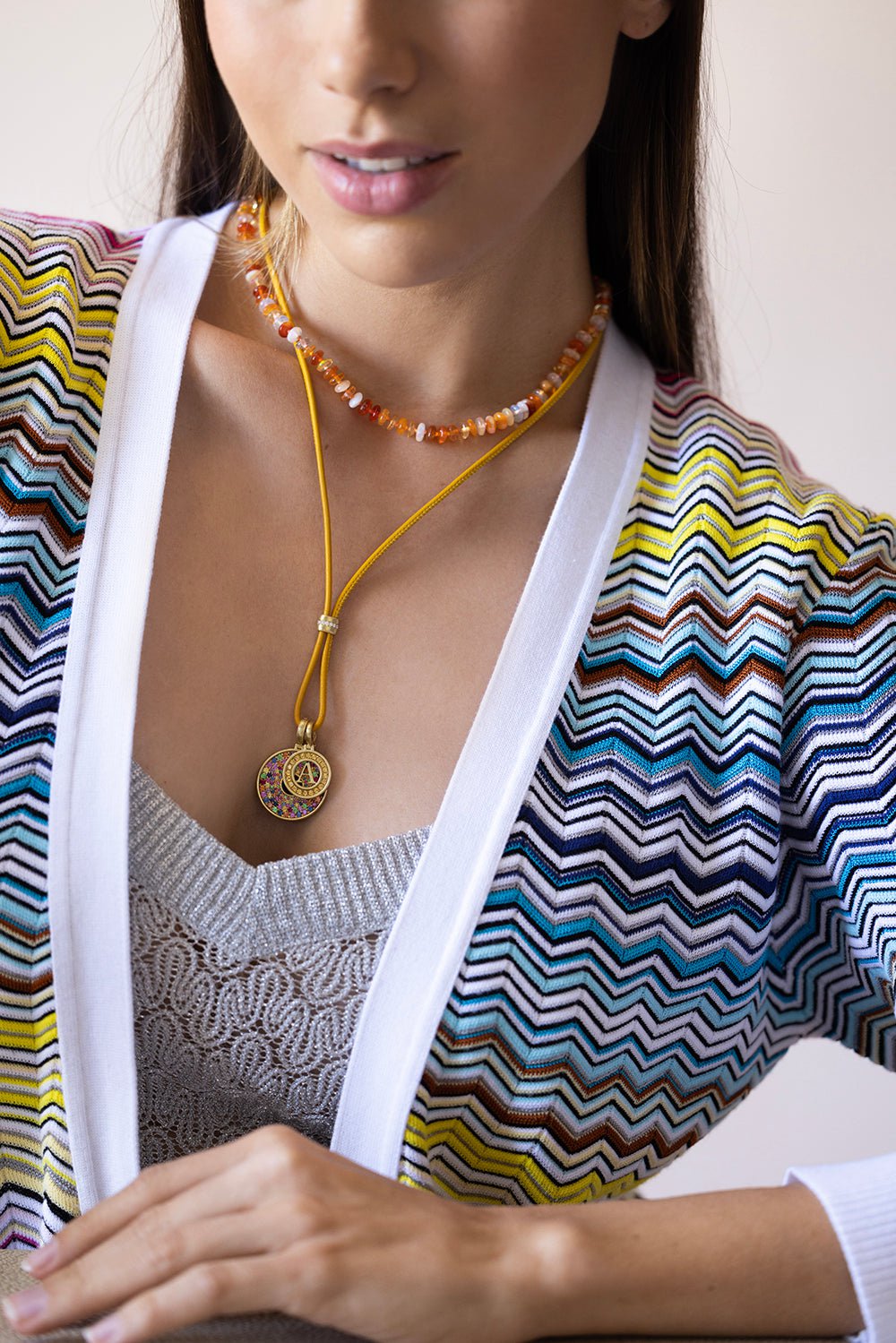 Fire Opal Bead Necklace | SHOP BAZAAR
