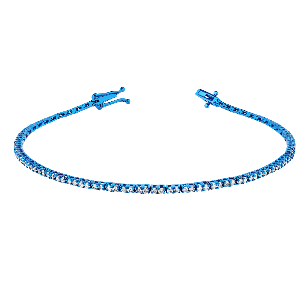 Pop Electric Blue Diamond Tennis Bracelet | SHOP BAZAAR