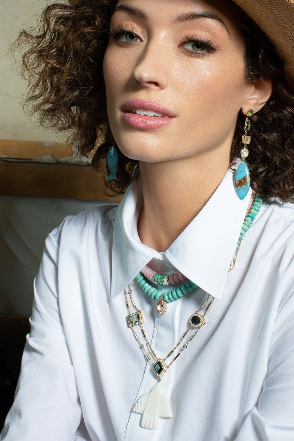 Pink Opal Bead Necklace | SHOP BAZAAR