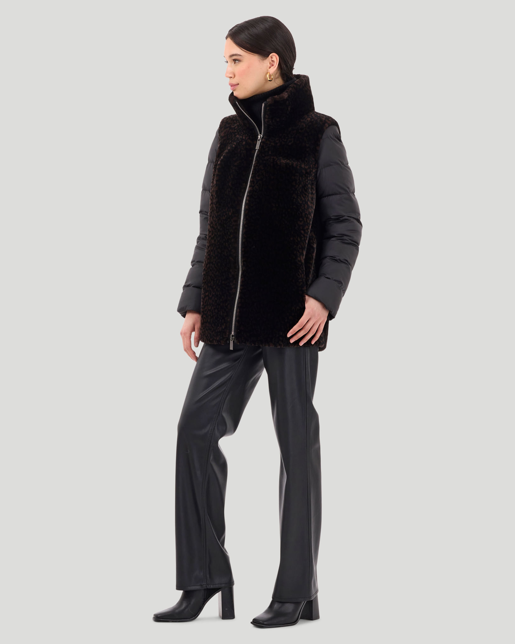 Select Shearling Lamb Jacket with Detachable Quilted Sleeves | SHOP BAZAAR