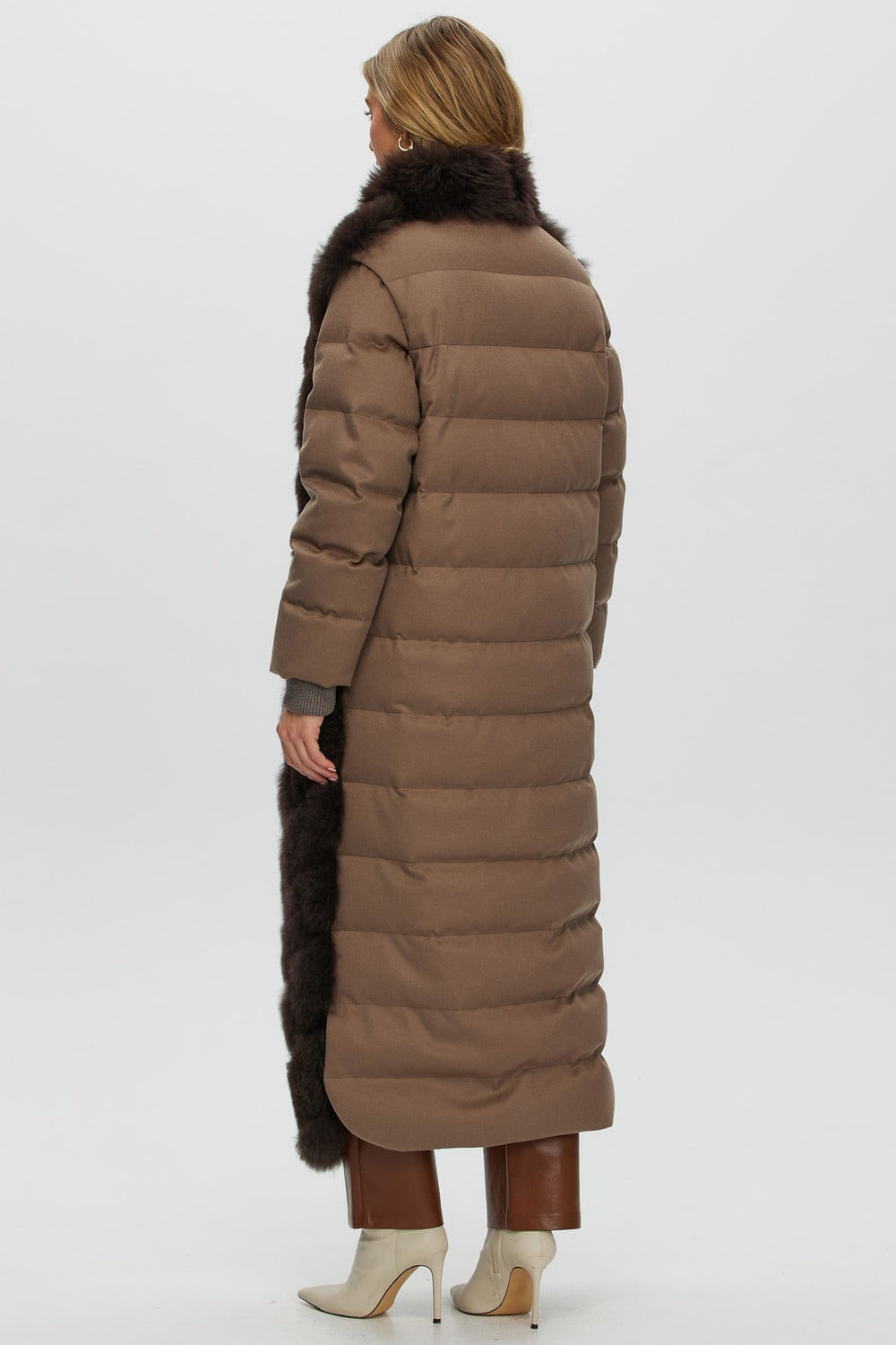 Select Cashmere Goat Diagonal Coat with Loro Piana Cashmere Sleeves and ...