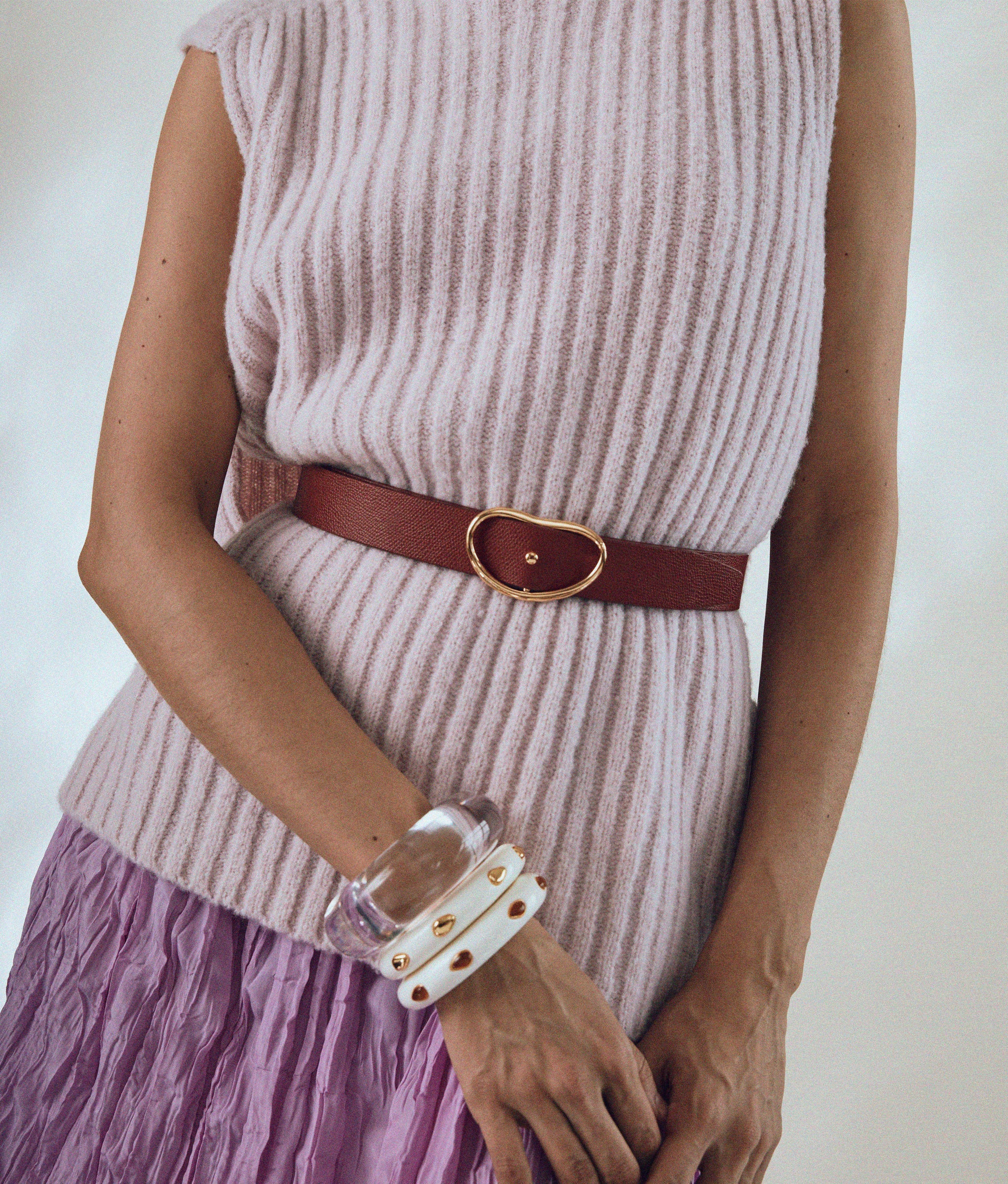 Ridge Cuff in Alabaster & Amber | SHOP BAZAAR