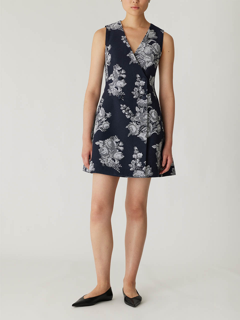 Venice Toile Jacquard Double Breasted Mini Dress | SHOP BAZAAR