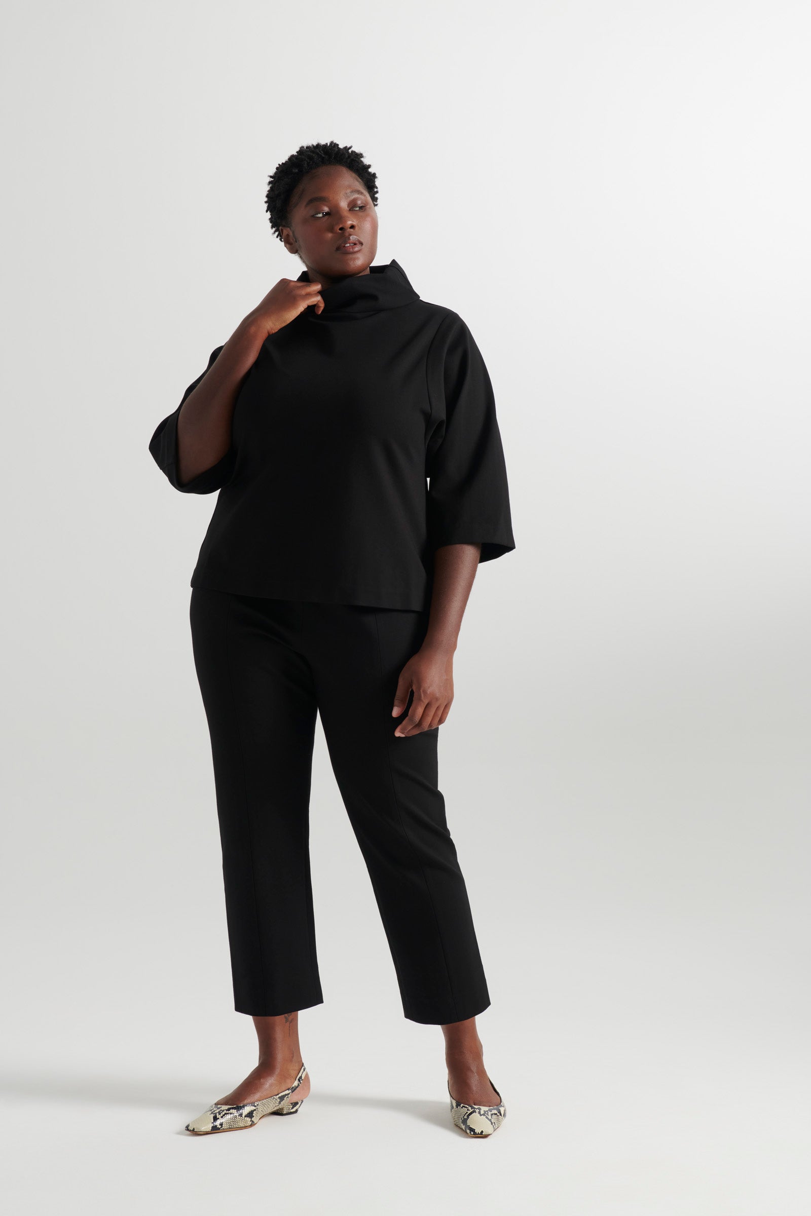 Ponte Katy Top - Black | SHOP BAZAAR