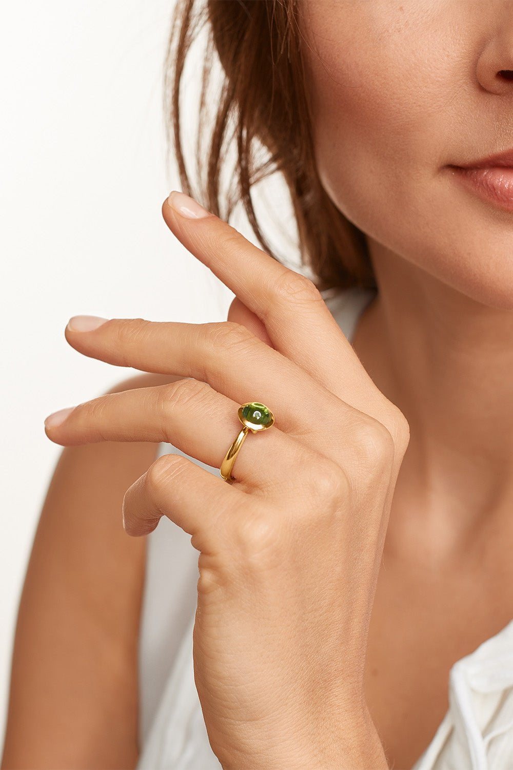 Small Peridot Bouton Ring | SHOP BAZAAR