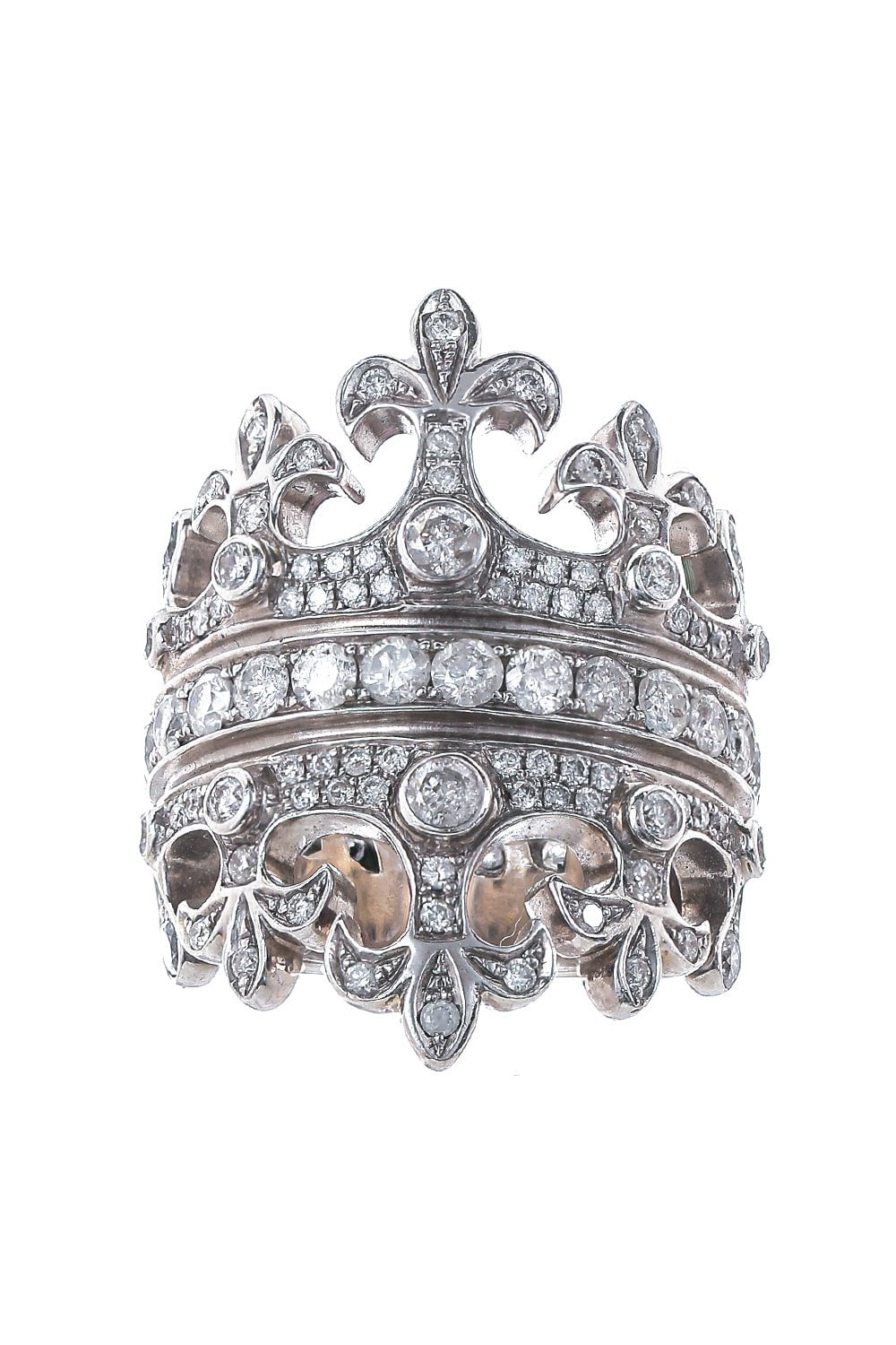 Diamond Double Crown Fleur De Lis Ring | SHOP BAZAAR