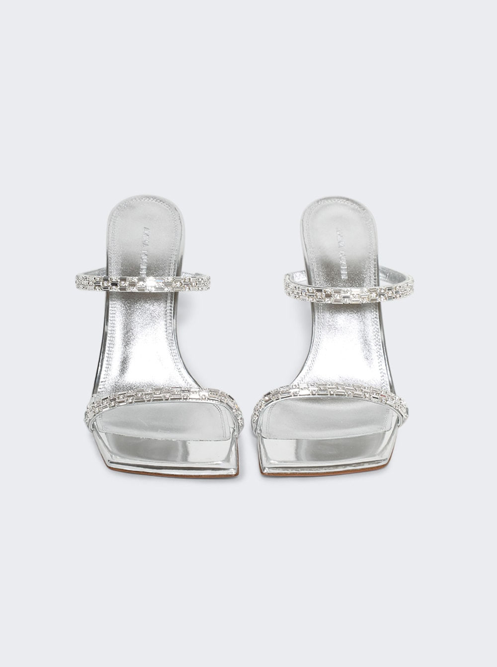 Diana Slipper Sandals Silver Mirror | SHOP BAZAAR