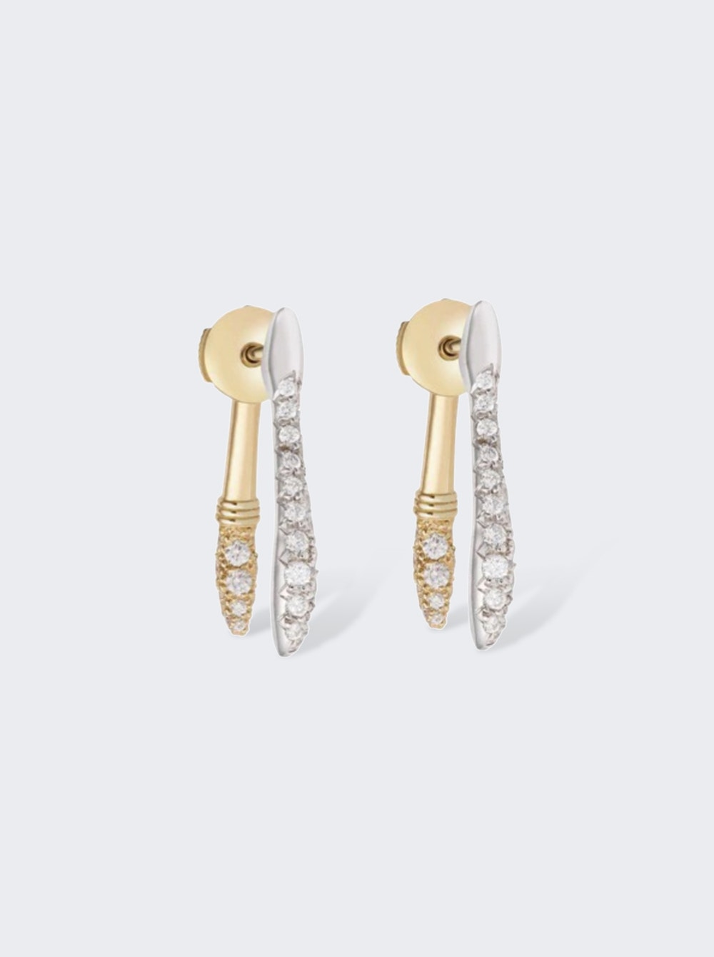 Wishbone Earrings 18k Yellow And White Gold | SHOP BAZAAR