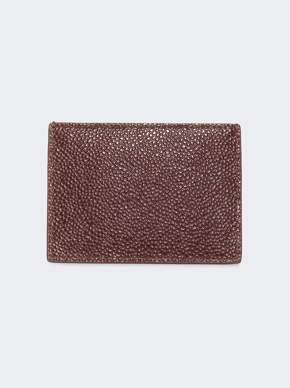 Single Card Holder In Pebble Lucido Burgundy | SHOP BAZAAR