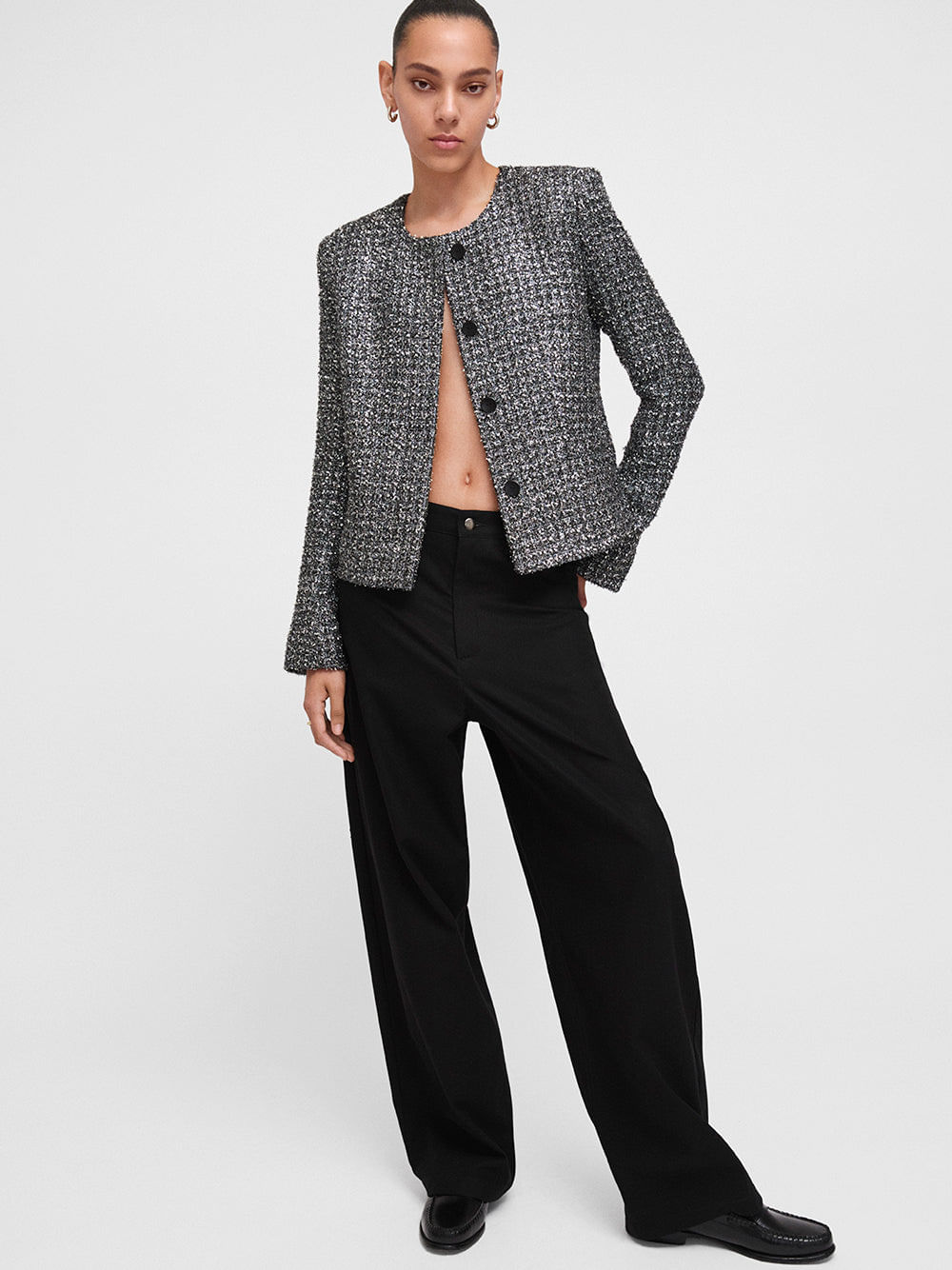 Metallic Shrunken Jacket | SHOP BAZAAR