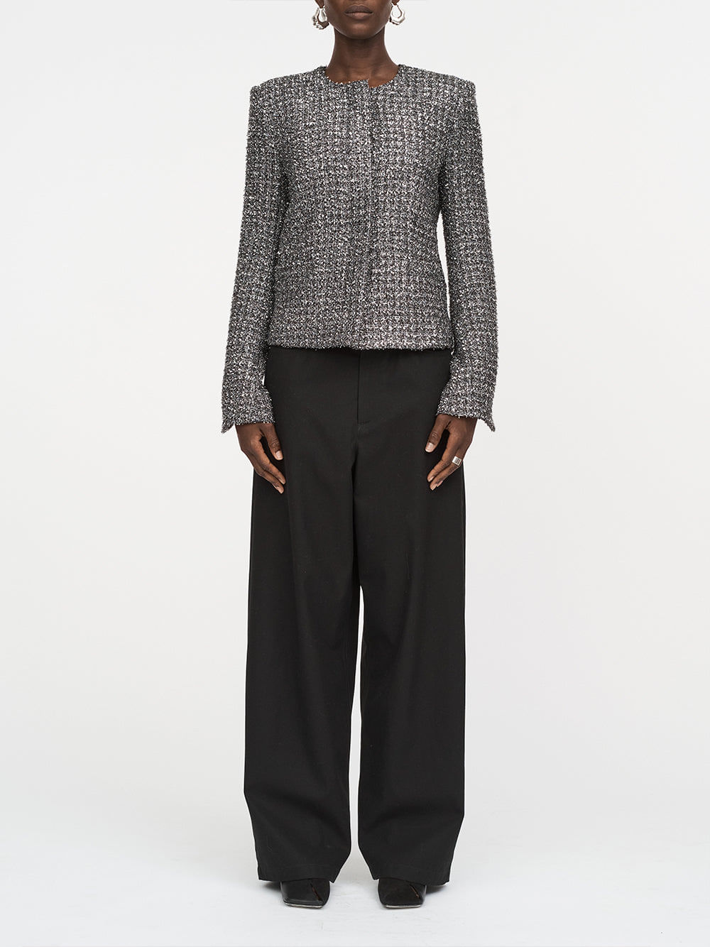 Metallic Shrunken Jacket | SHOP BAZAAR