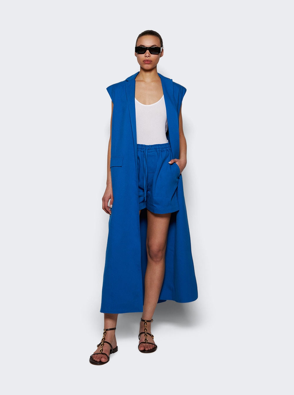 The Cropped Short Yves Blue | SHOP BAZAAR