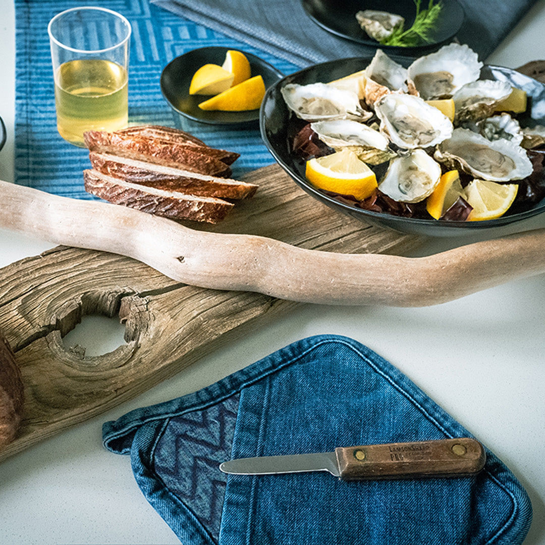 The Bundle - Standard Herringbone Oven Mitt, Pan Handle Holder and ...