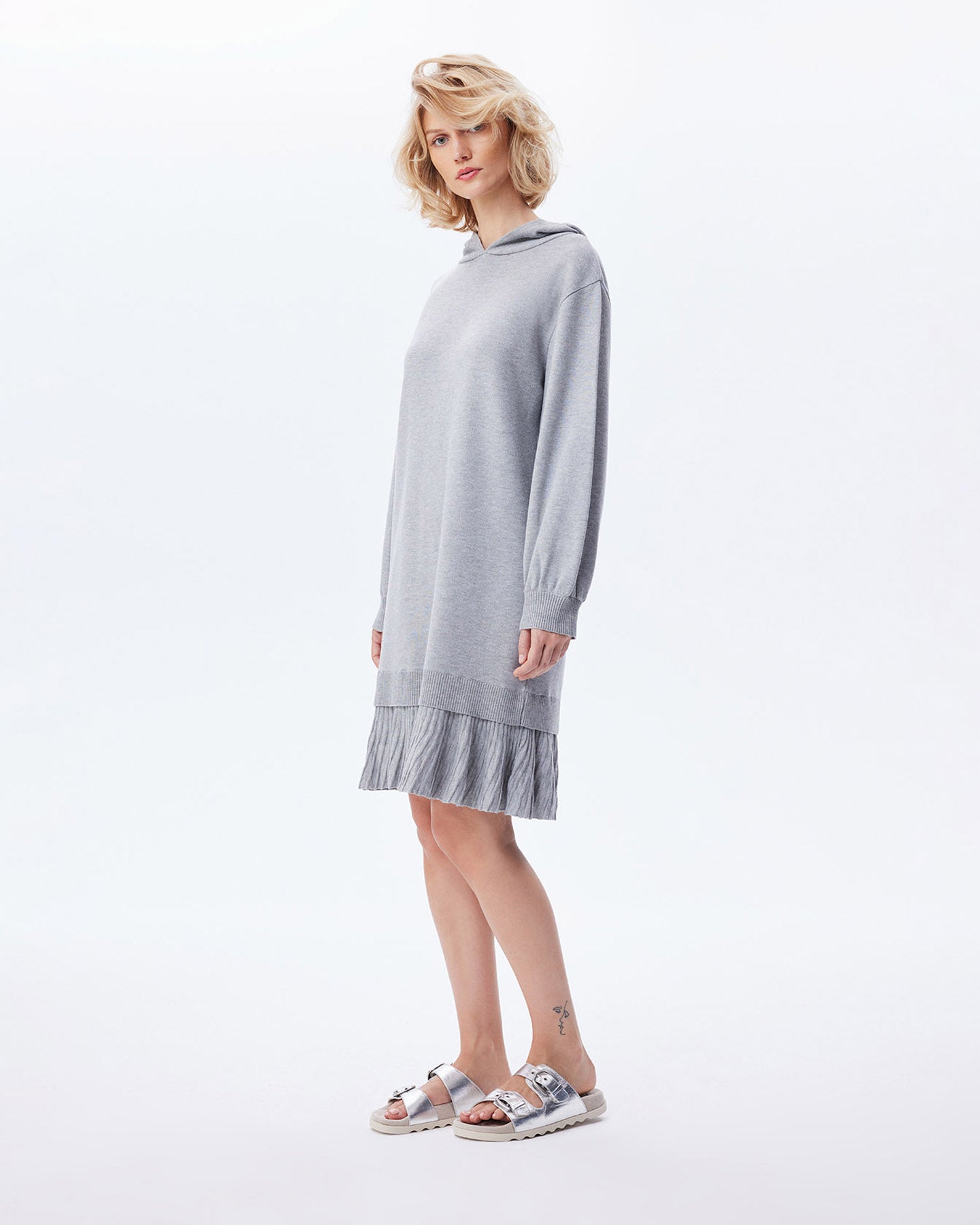 Nomia Pleated Hem Hoodie Dress | SHOP BAZAAR