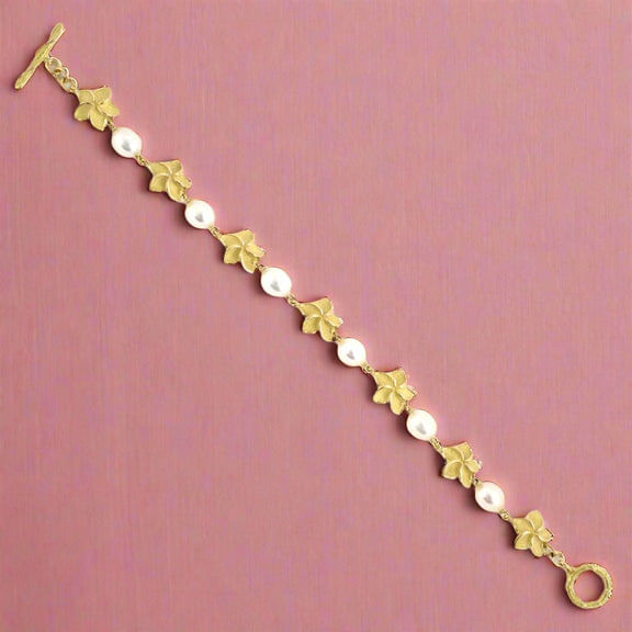 Tiffany Pearl Plumeria Flower Bracelet | SHOP BAZAAR