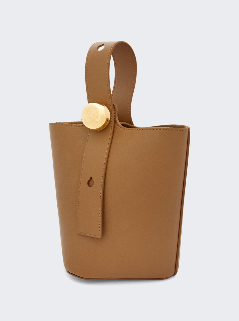 Mini Pebble Bucket Bag Oak | SHOP BAZAAR