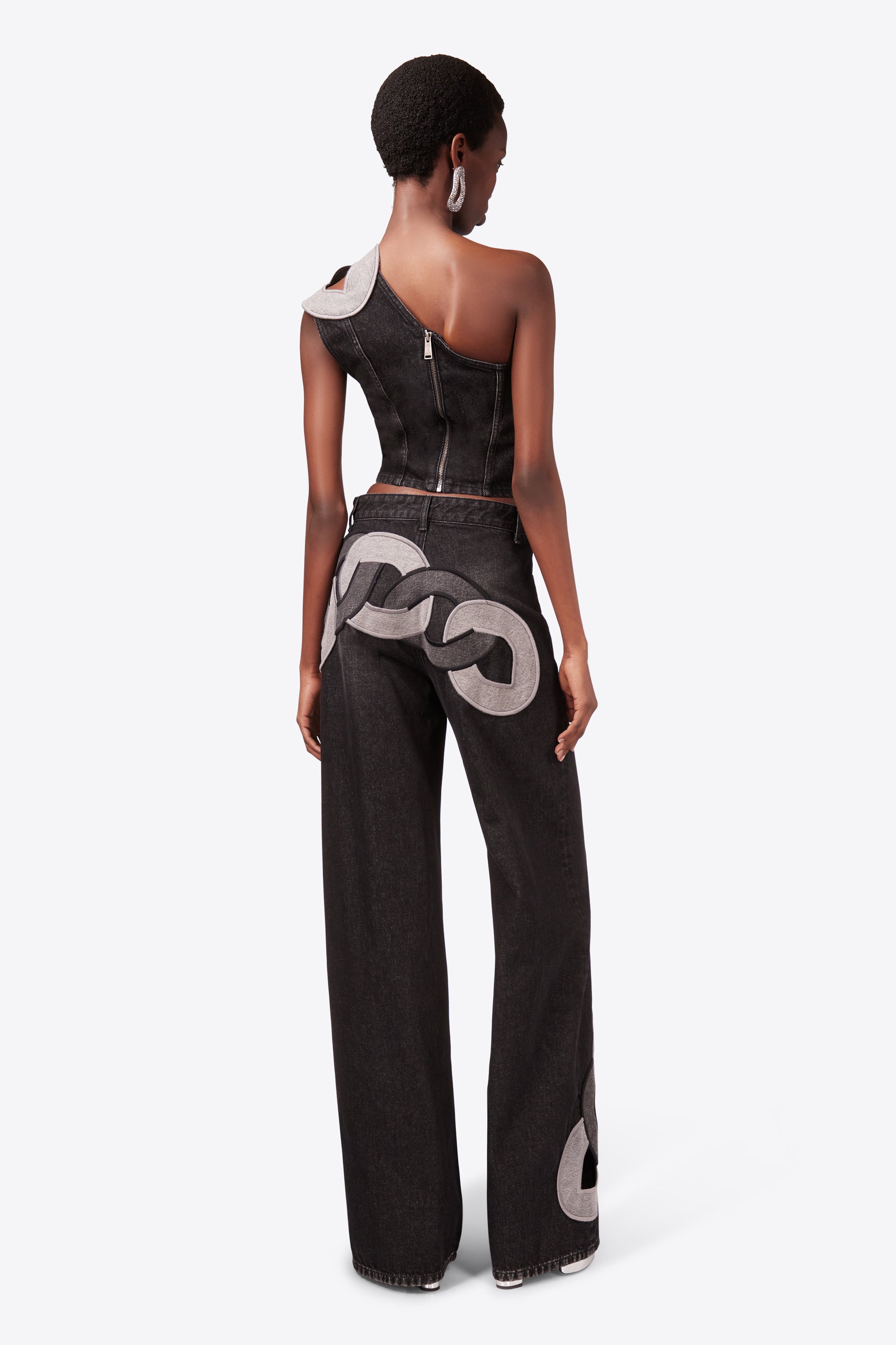 Chain Cutout Wide Leg Jean | SHOP BAZAAR