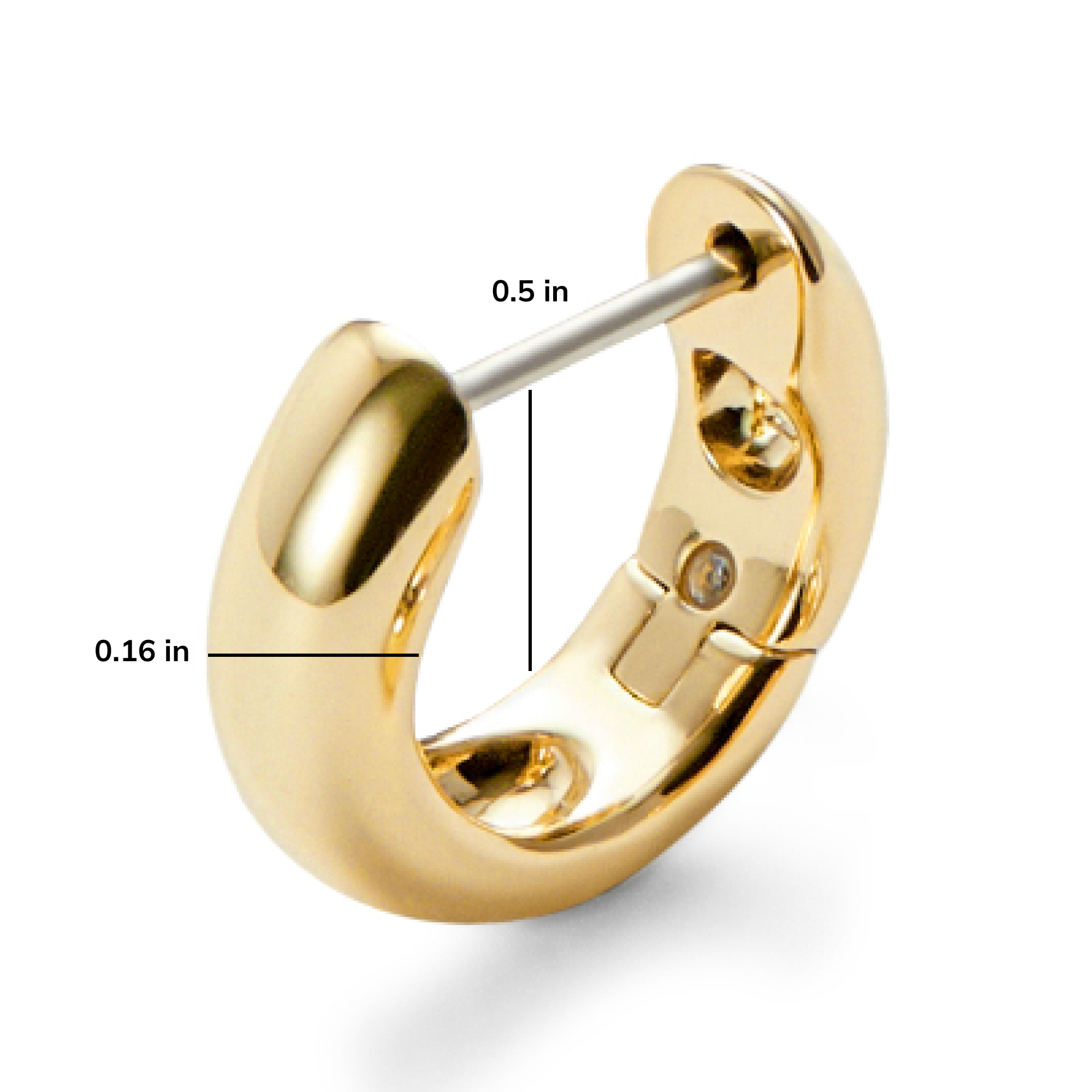 Bold Huggie Hoops - Giulia | SHOP BAZAAR