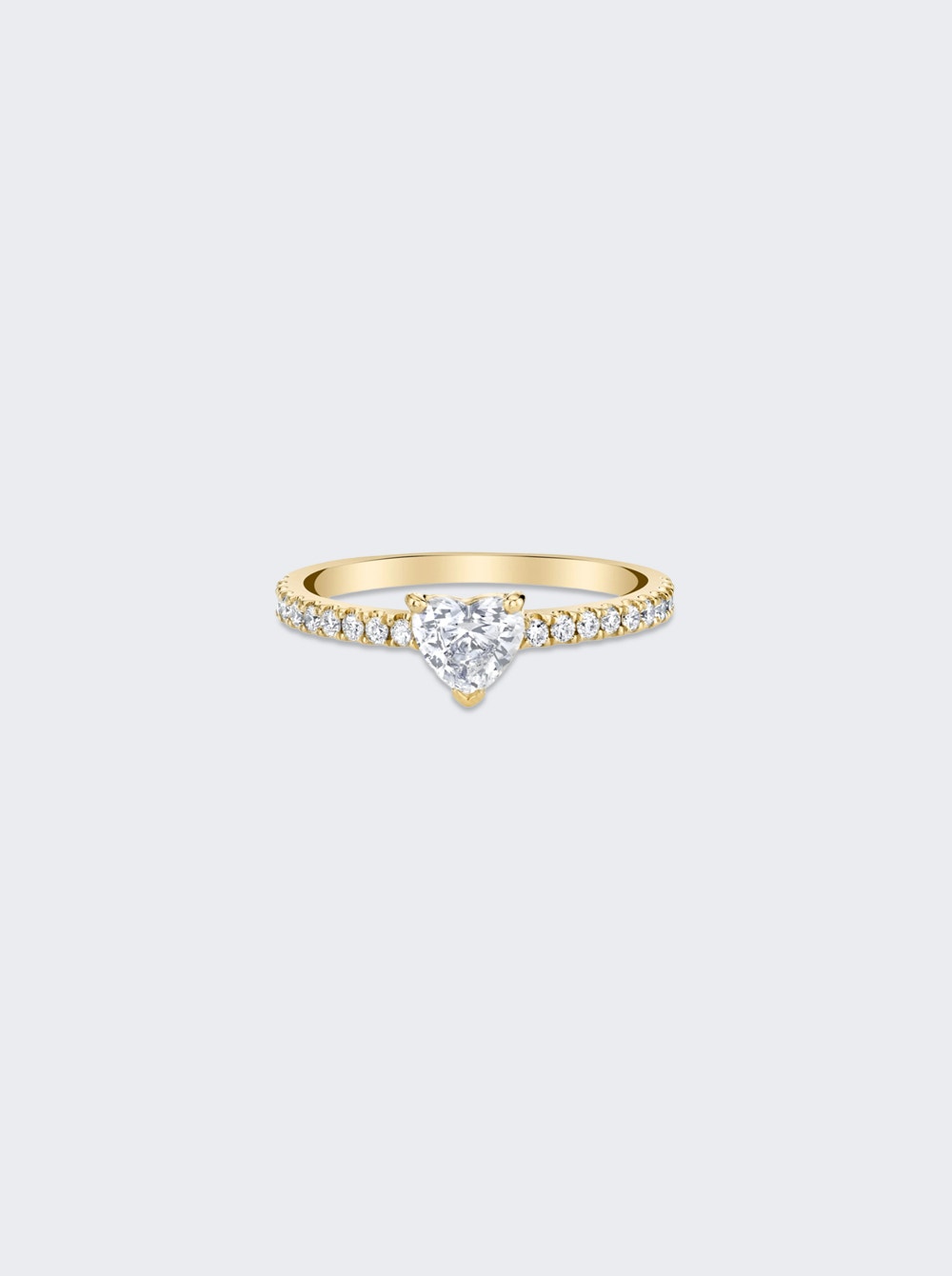 Gold Heart Shaped Diamond Me You Ring 18K Yellow Gold | SHOP BAZAAR