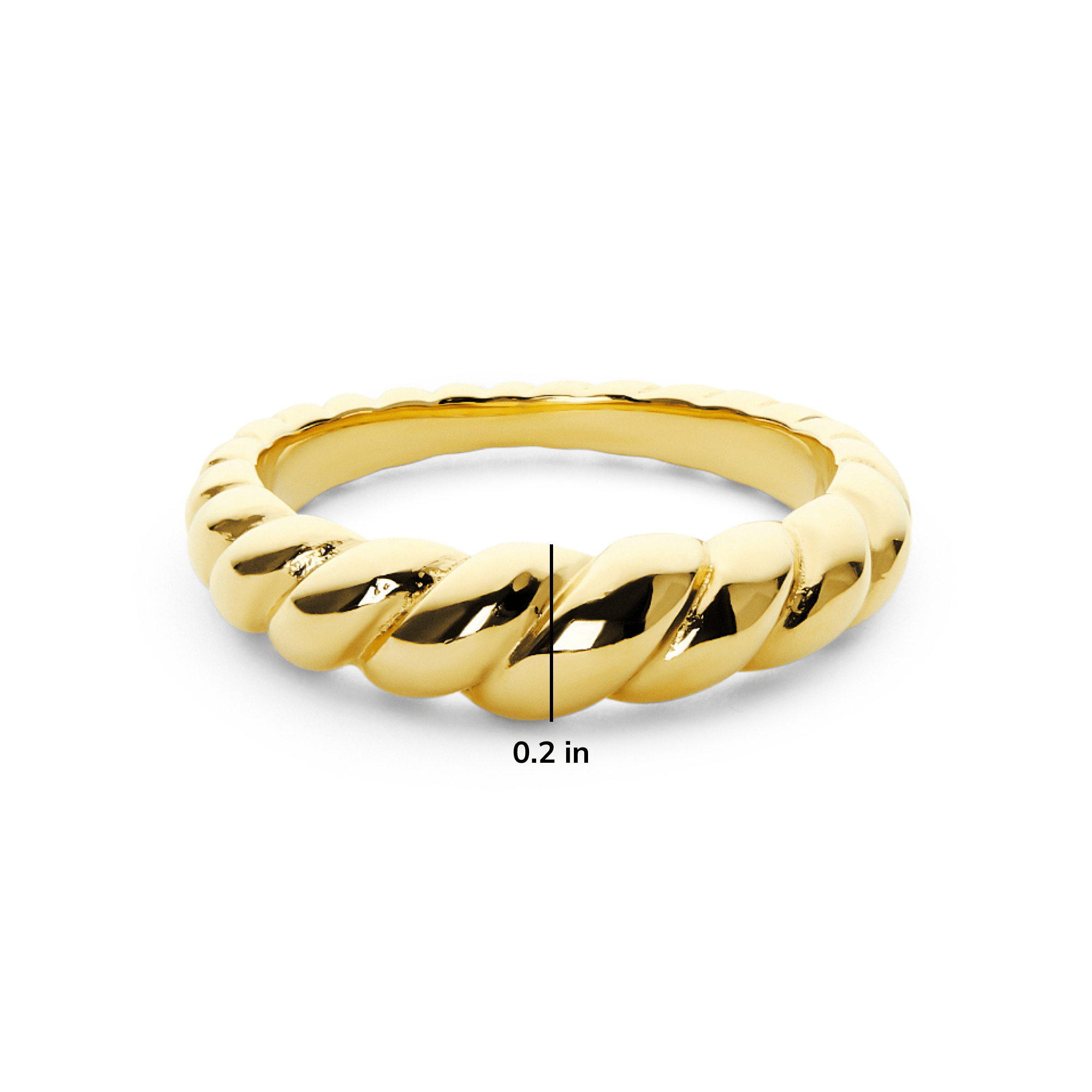 Gold Twist Ring - Rope Slim | SHOP BAZAAR