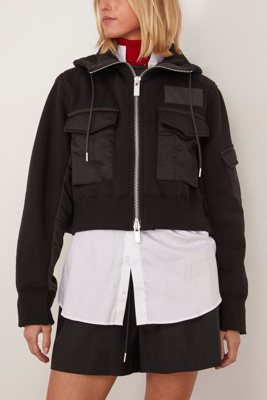 Nylon Twill Blouson in Black | SHOP BAZAAR Nylon Twill Blouson in Black | SHOP BAZAAR